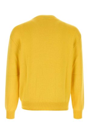 Moschino Mens Yellow Wool Sweater Fantasiagiallo Exterior: Virgin Maglie
