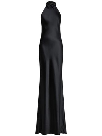 Ralph Lauren Collection robe sans manches &agrave; coupe longue - Noir