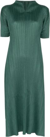 Issey Miyake Femme, Robes, Vert, Taille: 44 FR Pleats Please Dress