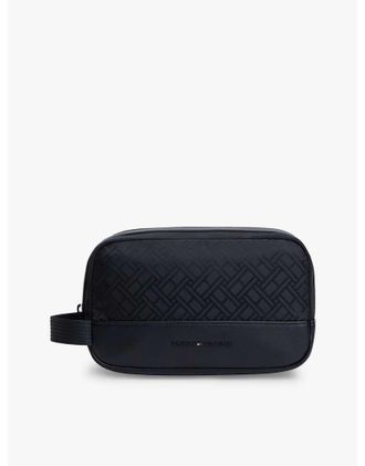 Tommy Hilfiger Trousse de toilette en jacquard avec logo drapeau - Noir