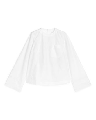 Arket Baumwollbluse -Wei&szlig;