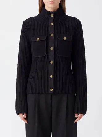 Pinko Cardigan c&ocirc;tel&eacute; coupe slim &agrave; col montant en laine et alpaga
