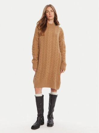Barbour Strickkleid Belford LDR0946BE31 Braun Regular Fit