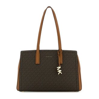 Michael Kors Femme, Sacs, Brun, Taille: ONE Size Sac de magasinage Laila en toile imprimée