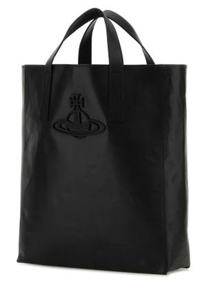 Vivienne Westwood Womens Black Leather Medium Sarah Shopping Bag Borse A Mano