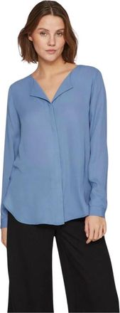 Vila Lucy Langarmshirt Damen - - Blouses & Shirts - Damen - Blau - S