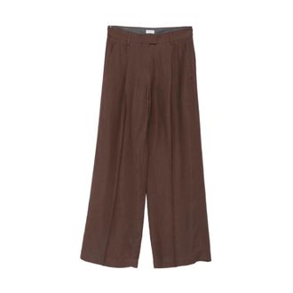Brunello Cucinelli Sartoriale Wide Hosen - - Trousers - Damen - Braun - S