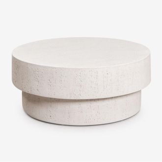 Sklum Runder Couchtisch aus Zement Selara &Oslash;90 cm
