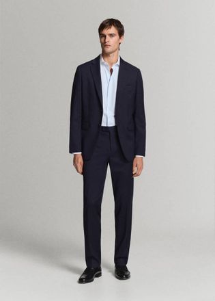 Mango Chemise costume slim-fit 100 % coton &agrave; rayures bleu ciel - Homme - XXL - MANGO MAN