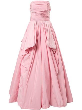 Zuhair Murad robe-bustier longue - Rose
