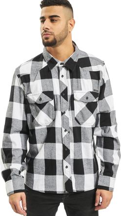 Brandit Check Shirt Herren Baumwoll Hemd XXL Weiss-schwarz