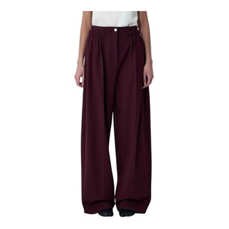 Sportmax Ma&szlig;geschneiderte Wollhose mit Stretch-Finish - - Trousers - Damen - Braun - S