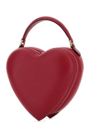 Moschino Womens Red Nappa Leather Love Me Bag Handbag Borse A Mano