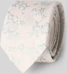 Olymp Krawatte aus Seiden-Mix mit floralem Allover-Stitching