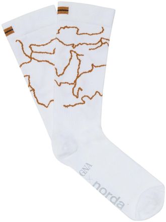 Ermenegildo Zegna x norda chaussettes mi-hautes - Blanc