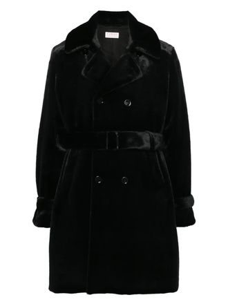 Fursac manteau &agrave; boutonni&egrave;re crois&eacute;e - Noir