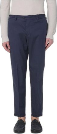 Pantaloni Torino Pantalon Chino en M&eacute;lange de Coton - Homme - Pantalons - Bleu - Taille: W33