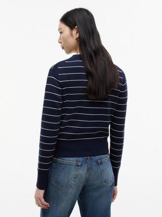 Tommy Hilfiger Strickjacke FULL NEEDLE STITCH CARDIGAN Baumwolle, goldfarbene Kn&ouml;pfe