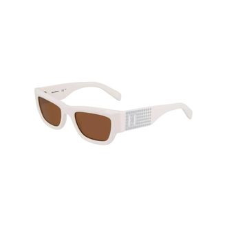 Karl Lagerfeld Femme, Accessoires, Blanc, Taille: ONE Size Injected Frame Lunettes de soleil