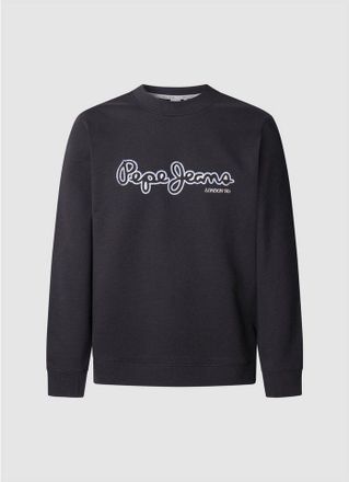 Pepe Jeans London Sweatshirt DORIAN CREW mit Logo-Druck im Used Look