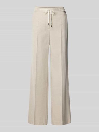 Marc Cain Straight Fit Stoffhose mit Viskose-Anteil und B&uuml;gelfalten