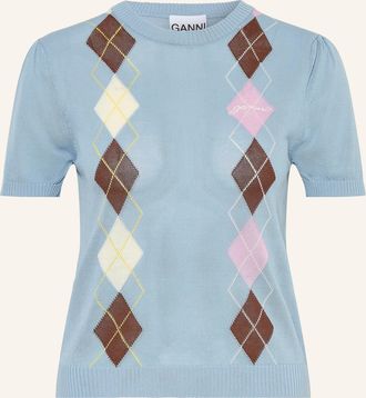 Ganni Strickshirt blau