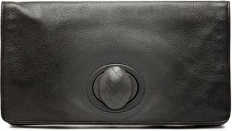 Bottega Veneta 2012-2025 Leather Turn Lock clutch bag - Schwarz