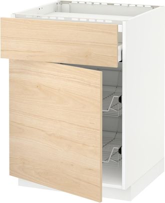 IKEA METOD / MAXIMERA Unterschr.f Kochf/Schubl./2Drkörbe