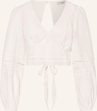 Marc O'Polo Denim Marc Opolo Denim Cropped-Blusenshirt Mit Leinen weiss