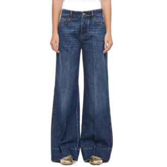 Bottega Veneta Femme, Jeans, Bleu, Taille: 38 FR Indigo Denim Straight Leg Pantalon