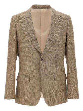 Lardini blazer &agrave; motif pied-de-poule - Marron