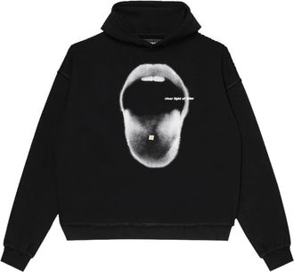 Misbhv Hoodie mit Mund-Print - Schwarz