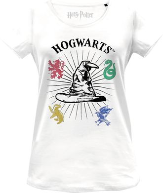 Harry Potter Damen Wohapomts330 T-Shirt, weiß, Large