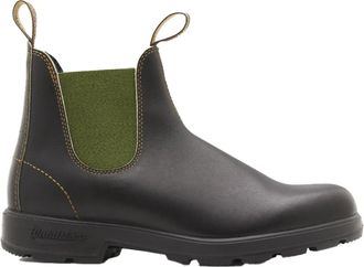 Blundstone Stiefel - Leather Boots With Contrasting Olive Green Elastic - Gr. 43,5 (EU) - in Braun - f&uuml;r Damen