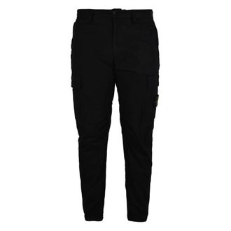 Stone Island Homme, Pantalons, Noir, Taille: W31 Pantalon Cargo Fusel&eacute; &agrave; &Eacute;cusson Compass