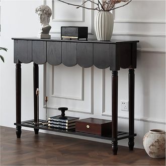 Generic Schmaler Sofatisch aus Massivholz for hinter der Couch, Akzenttisch im Vintage-Eingangsbereich, Konsolentisch for Wohnzimmer, Flur, Eingang, mit Schub