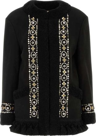 Valentino Garavani Caban Pelz - - Jackets - Damen - Schwarzk - 3XL