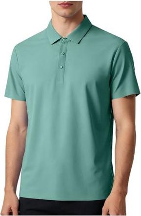 Generic Chemises de golf l&eacute;g&egrave;res et classiques pour homme - Col rabattu - Couleur unie - Ample - Confortable - Respirant - D&eacute;contract&eacute; - Manches courtes - Pou