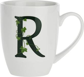 La Porcellana Bianca Tasse Buchstabe R, Wei&szlig; - Heimeinrichtung, K&uuml;che - Atupertu Linie - Geschenkidee - Steinware - 380 cc