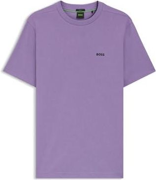 BOSS Hommes Tee T-Shirt en Coton Stretch avec d&eacute;tail logot&eacute;