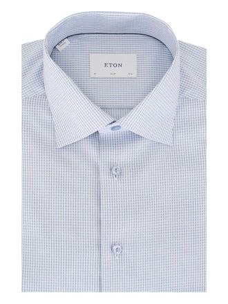 Eton chemise &agrave; carreaux - Bleu