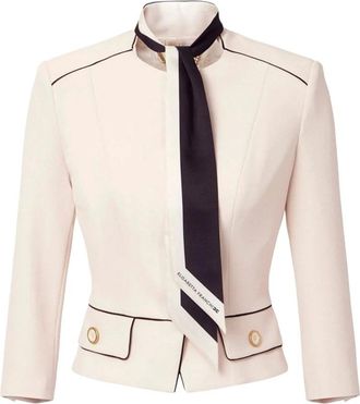 Elisabetta Franchi Femme, Vestes, Beige, Taille: 36 FR Giacca