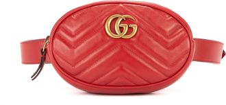 Gucci Crossbody Bags - GG Marmont Matelasse Belt Bag - Gr. unisize - in Rot - f&uuml;r Damen