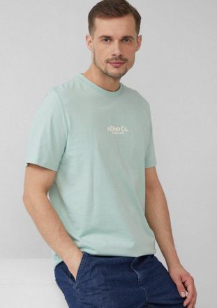 s.Oliver Kurzarmshirt T-Shirt T-Shirt aus Baumwolle mit Logo-Print