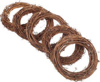 Happyyami 5 St&uuml;cke Weinreben Kr&auml;nze Klein Grapevine Kr&auml;nze Osterkranz T&uuml;rkranz Ornament DIY Deko Rattan Kranz Fr&uuml;hlingsparty-Dekoration von Fenstern Tischen und