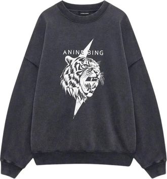 Anine Bing Miles Tiger Sweatshirt - - Sweatshirts & Hoodies - Damen - Grau - L
