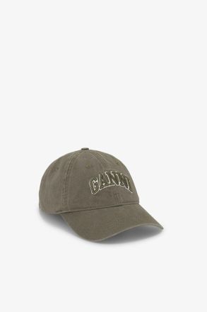 Ganni Casquette en toile verte Vert - Pour Femme