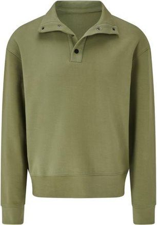 Lands End Jersey-Shirt Super Soft mit Stehkragen, Herren, Gr&ouml;&szlig;e:56-58 regular, Gr&uuml;n, Baumwolle/Polyester/Baumwoll-Mischung, by Lands End