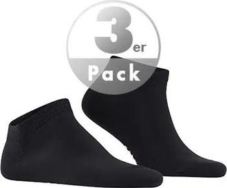 Falke Herren Sneakersocken schwarz Baumwolle unifarben