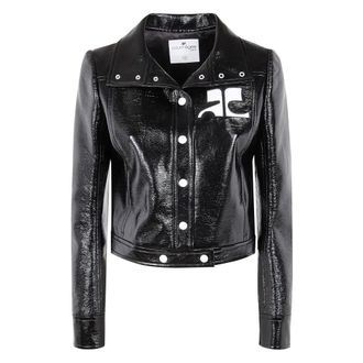 Courr&egrave;ges Reedition Vinyl Jacke - - Jackets - Damen - Schwarzk - XS
